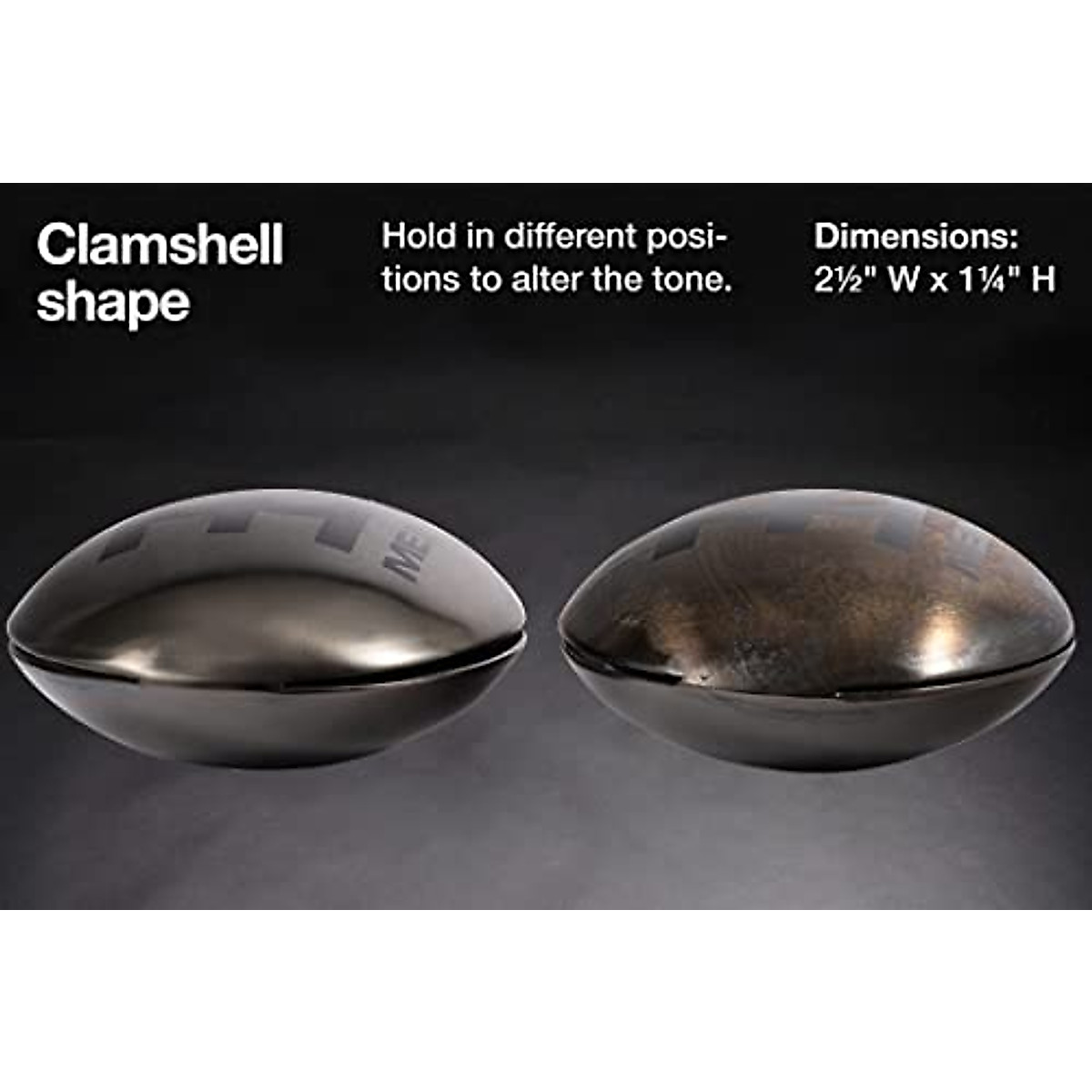 Meinl Percussion SH22 Clamshell Steel Spark Shaker, Set of Two