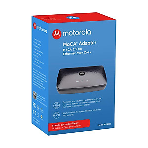 Motorola MoCA 2.5 Adapter – 1 Pack | True 2.5 Gbps Throughput | Ethernet Port for Ethernet Over Coax | Ideal Backbone for Reliable High Speed Home Internet