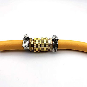 3 Pack 3/4" Aluminium Garden Hose Connector with Dual Swivel, Double Female Swivel Quick Connector Adapter(Female)