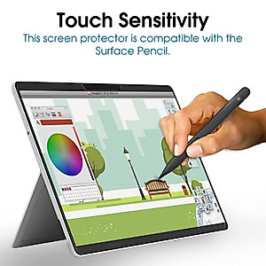 amFilm (2 Pack) Tempered Glass Screen Protector Compatible with Microsoft Surface Pro 11 2024/Surface Pro 10/Surface Pro9 (2022)/Surface Pro8 (2021) and Surface Pro X[13 inch],Support Surface Pen