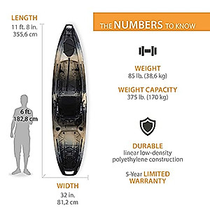 Lifetime 90958 Stealth Pro Angler 118 Fishing Kayak