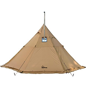 Hot Tent with Stove Jack 4-8 Person Onefires Large Teepee Tent for Family Camping (1 Large Hot Tent)