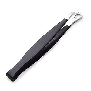 Yutoner Precision Nose Hair Tweezer Stainless Steel Round Head Grooming Scissor Eyebrow Clippers Trimmer for Safely Trim Nose and Ears (Black)