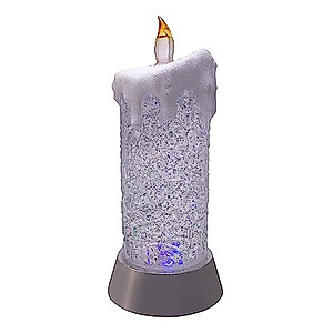 Kurt S. Adler Kurt Adler 9.25-Inch Battery-Operated Color Changing Snowing Candles,plastic and iron, Multi