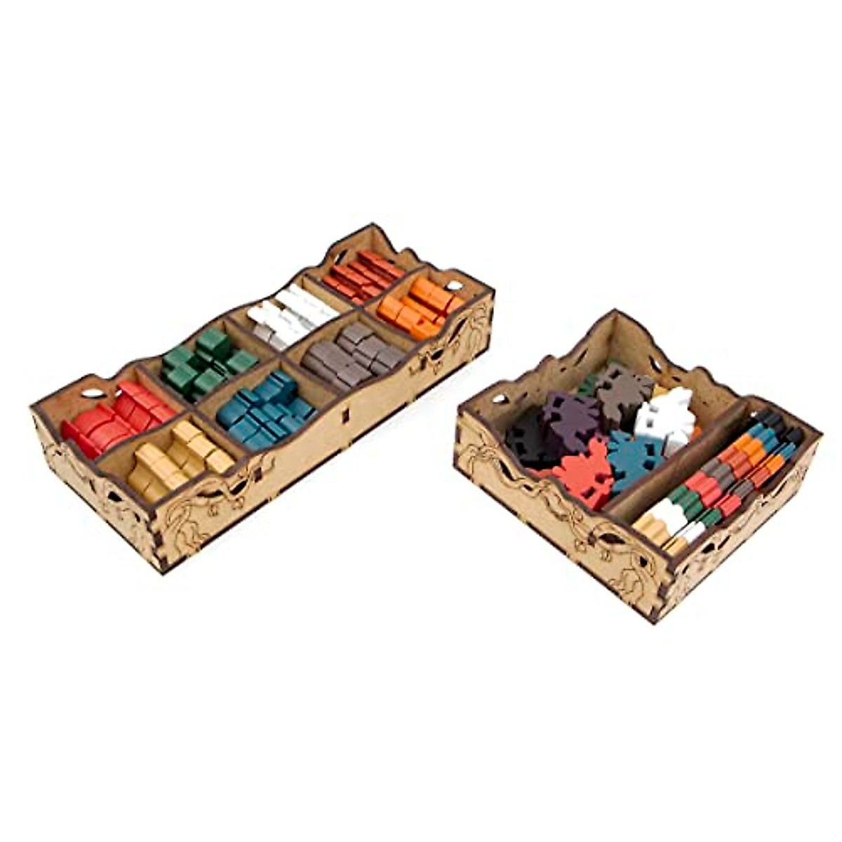 TowerRex Storage Organizer for Everdell and Expansions - Storage for Everdell - Organizer Kit Token Box Card Insert