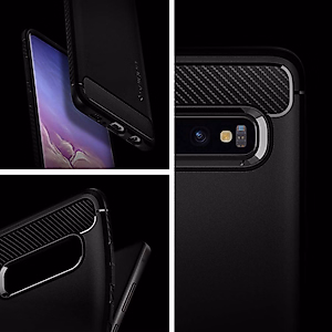 Spigen Rugged Armor Designed for Samsung Galaxy S10 Plus Case (2019) - Matte Black