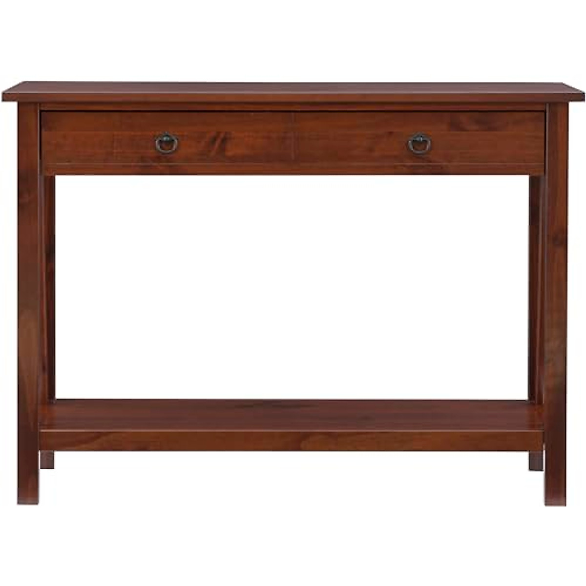 Linon Home Dcor Console Table, 42.01"w x 13.98"d x 30.71"h, Antique Tobacco