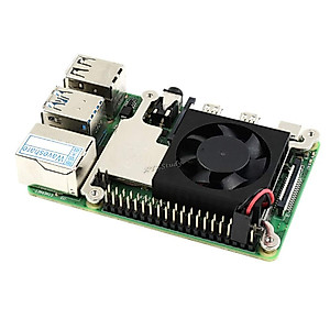 Cooling Fan for Raspberry Pi 4B/3B+/3B Low-Profile CPU with Aluminum Alloy Bracket and GPIO Fan Adapter @XYGStudy (PI-FAN-3007-B)