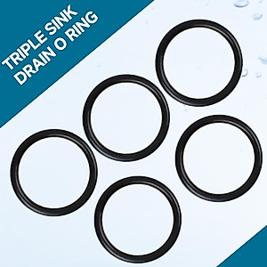 (5 Pack) for T&S Brass 010389-45 O-Ring Replacement Plunger Rubber Gasket for Three-Layer Sink Drain and Torsion Waste Drain Valve Seals