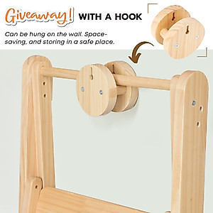 comax Toddler Tower Kitchen Stool Helper, Kids Kitchen Step Stool, Toddler Stool Kitchen Counter Standing Tower for Toddlers 1-3, Nursery Stand Ladder Toddler Helper Tower