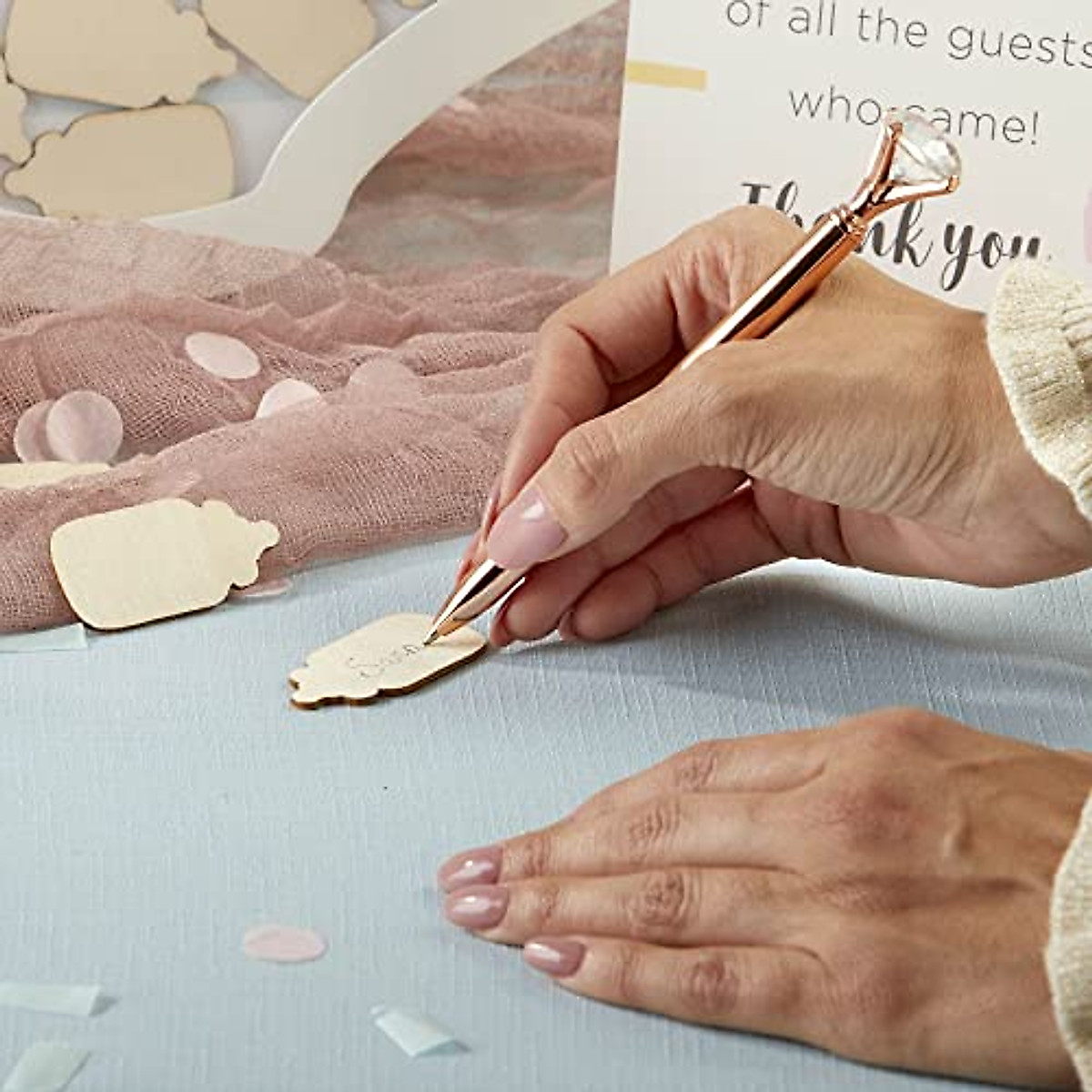 Kate Aspen Onesie Shaped Baby Shower Guest Book Shadow Box & Nursery Decoration Alternative Guestbook, One Size