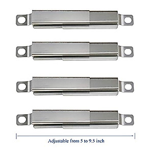 Utheer Universal Adjustable Crossover Tubes 5 up to 9.5 Inch for Nexgrill 720-0830h and Charbroil 463344116, 463241113, 463449914, 463436215, 463244011, Thermos 461442114