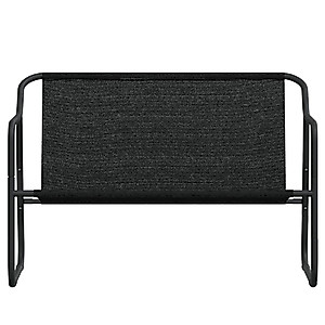 Patio Benches 2-Seater Patio Bench with Cushion Anthracite Steel,2Seater Outdoor Patio Bench with Comfortable Cushions and UVResistant Textilene for Gardens and Terraces Outdoor Furniture & Accessorie
