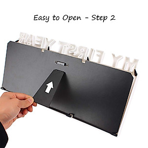 ESTAMICO My First Year Frame Baby Picture Keepsake Frame for Photo Memories, White