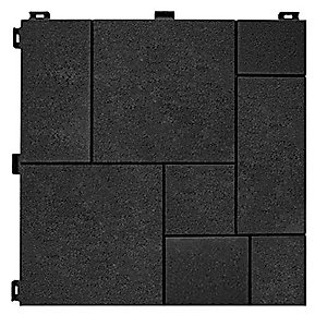 Multy Home Deck Tile 12" x 12" Mosaic, Slate (10 Pack)