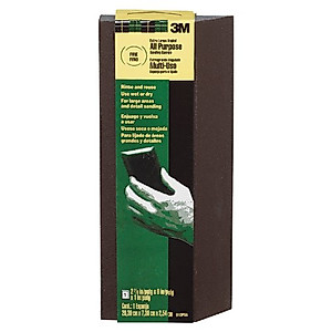 3M 910PSA-12-CC Sanding Sponge Extra Large Area, Single Angle, 2-7/8 in x 8 in, Fine
