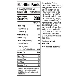 WonderSlim Protein Wafer Snack Bar, Vanilla, 200 Calories, 15g Protein, 0mg Cholesterol (5ct)