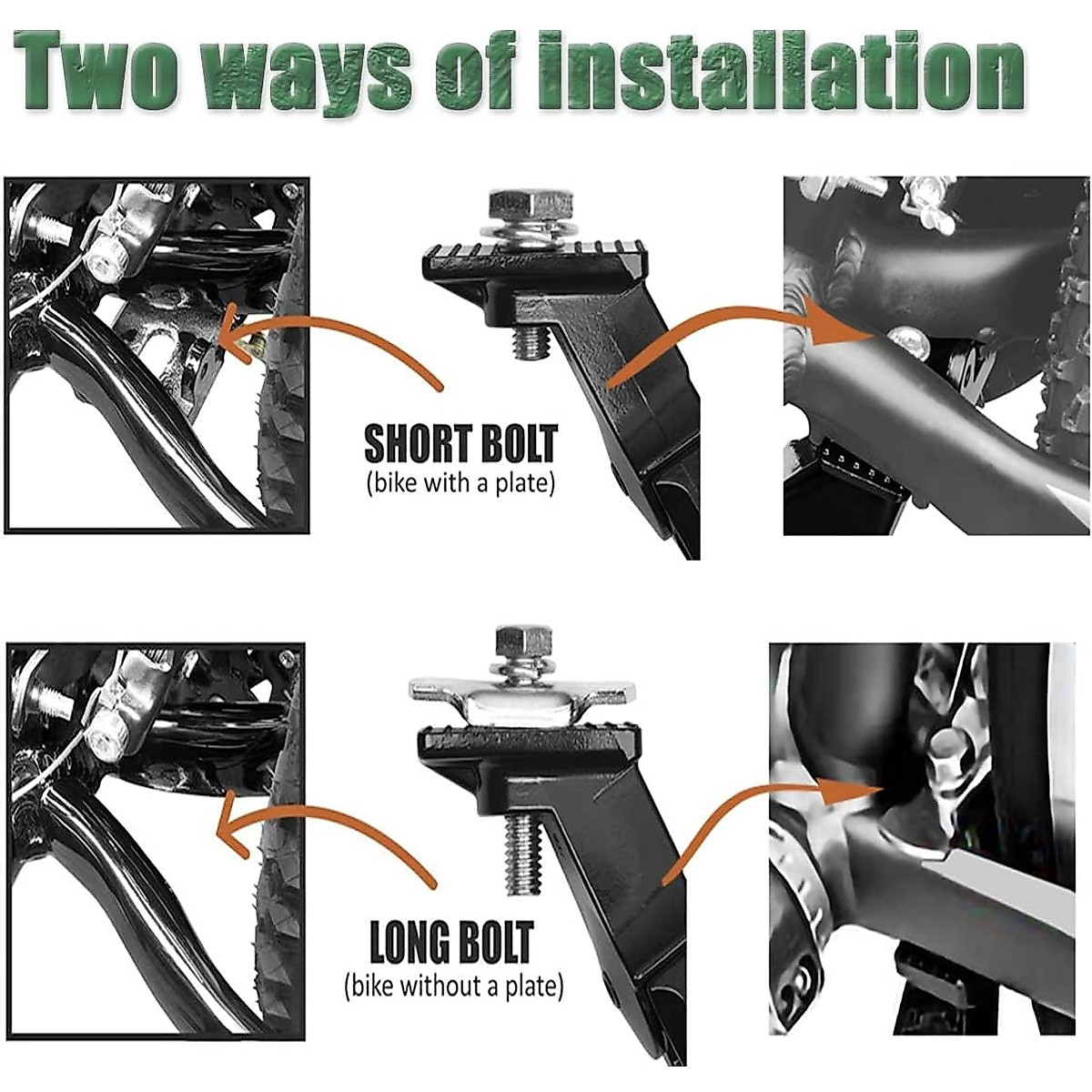 VECKUSON Kickstand for Kids Bike, Bicycle Kickstands Center Mount for 18 20 22 Inch Bicycles Adjustable Aluminum Alloy Kickstands for 18-22inch Mountain Bike/Road Bicycle/Adult Kid Bike/Sports Bike