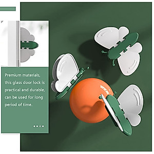 Kisangel 3pcs Door and Window Safety Lock Sliding Door Lock Sliding Glass Door Lock Window Locks Sliding Door Handle Sliding Patio Door Lock Sliding Doors Safety Window Abs Child