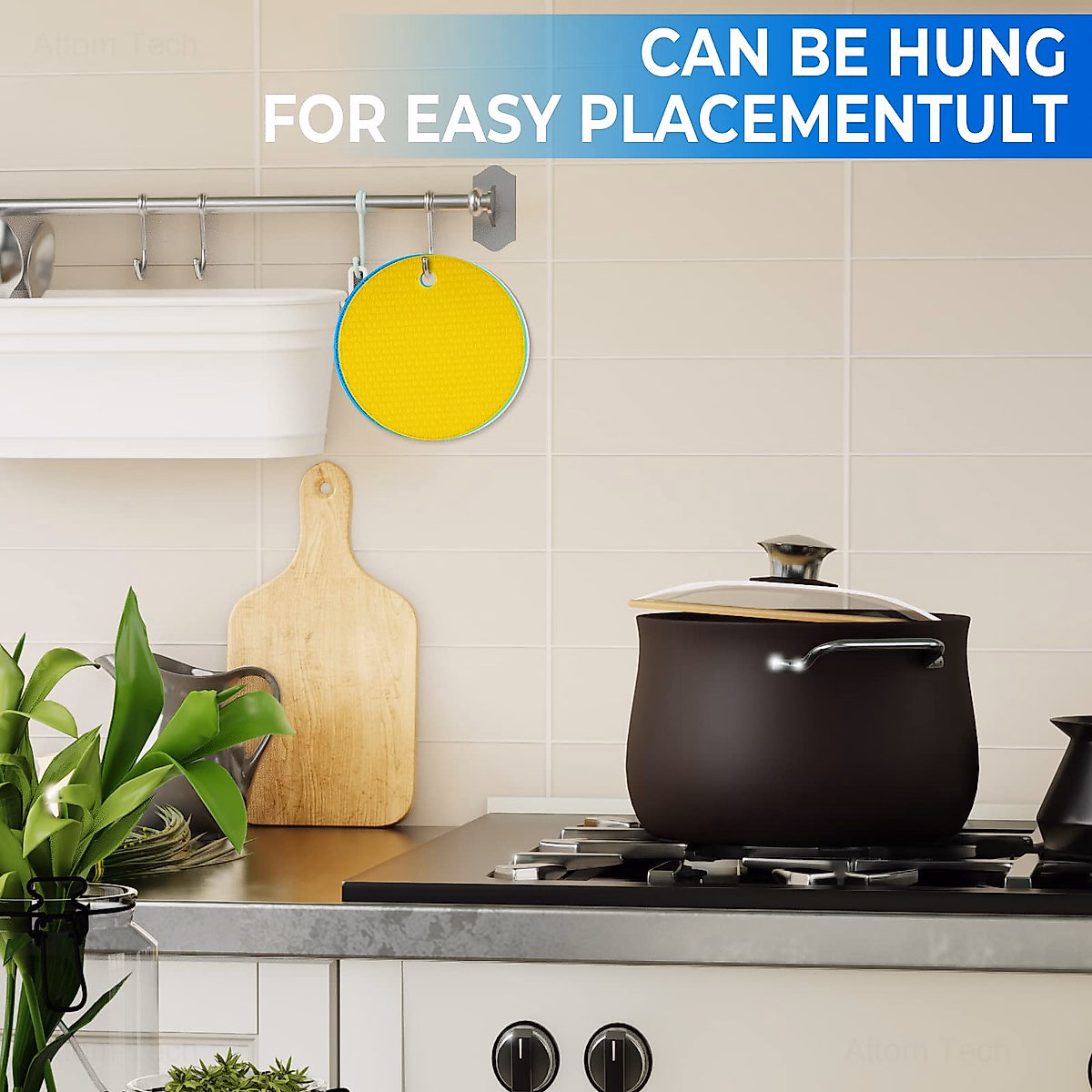 NiHome Rubber Jar Opener Gripper Honeycomb Pads Large 5.7" Jar Opener for Weak Arthritic Hands Seniors Multi-Purpose Can Bottle Opener Heat Resistant Trivet Mat