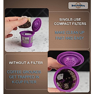 Brew Addicts 600 Paper Coffee Single-Use Filters for Keurig 1.0 & 2.0.