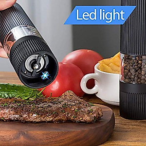 Electric Pepper Grinder Pepper Mill Electric Salt and Pepper Grinder Shakers Automatic Spice Grinder Kitchen Cooking BBQ Tools