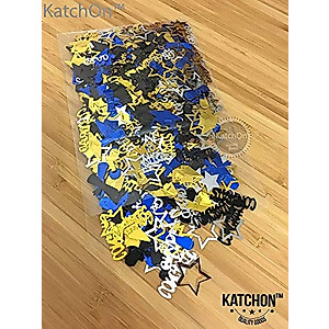 KatchOn, Congrats Grad Graduation Confetti 2023 - Pack of 1000, Blue and Gold Graduation Decorations 2023 | Graduation Decorations Class of 2023 Decorations | Blue Graduation Party Decorations 2023