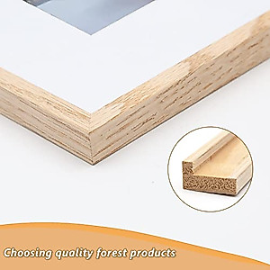 ATOBART 5x7 Picture Frame, OAK Wood Photo Frame with Perspex Glass for Vertical or Horizontal Tabletop Wall Display for Photos, Paintings, Posters, Artwork, Birthday Christmas Gift, Set of 6