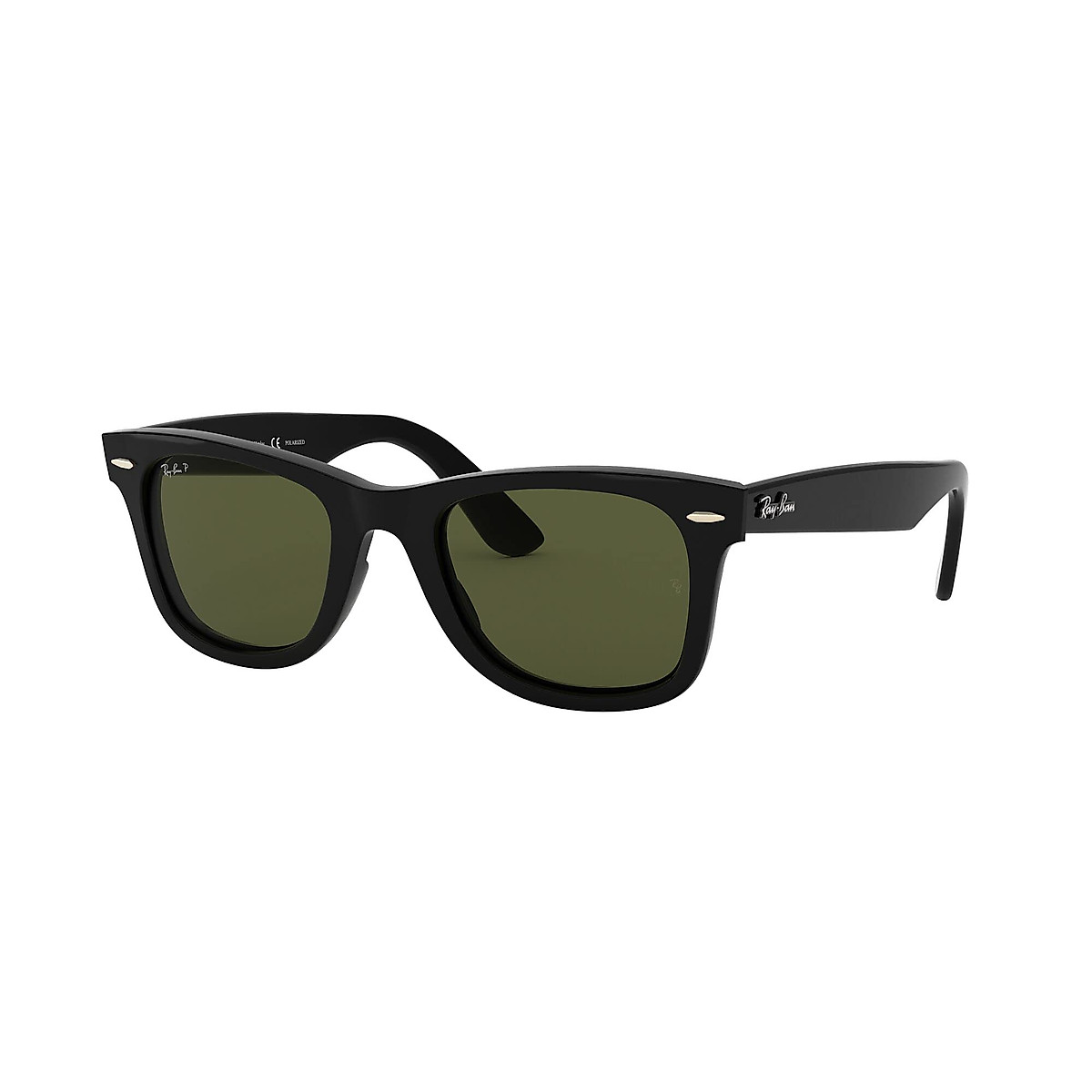 Ray-Ban Rb4340 Wayfarer Ease Square Sunglasses, Black/G-15 Green Polarized, 50 mm