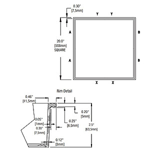 FP FLUOROLITEPLASTICS WE'VE GOT YOU COVERED LexaLite Outdoor Light Cover | Gas Station Light Lens | Drop Lens for Canopy | Vandal Resistant | 20" X 20" x 2.51" Deep | Acrylic | 3 Pack