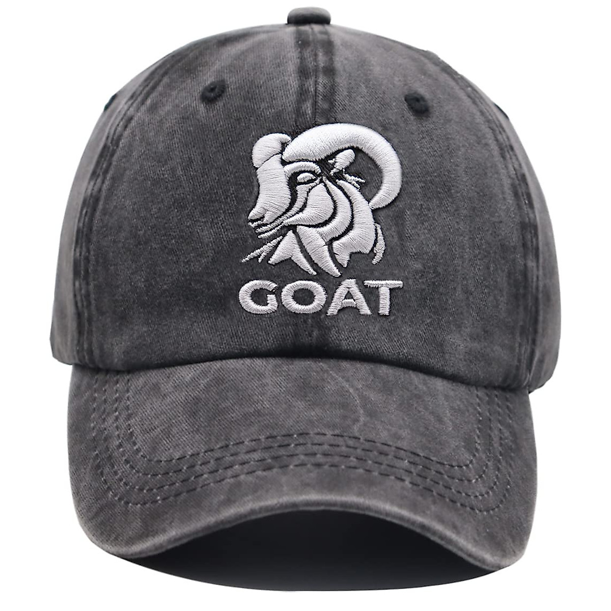 HHNLB Funny Goat Hat, Gifts for Goats Lovers, Adjustable Embroidered Washed Farm Animals Baseball Cap for Men Women