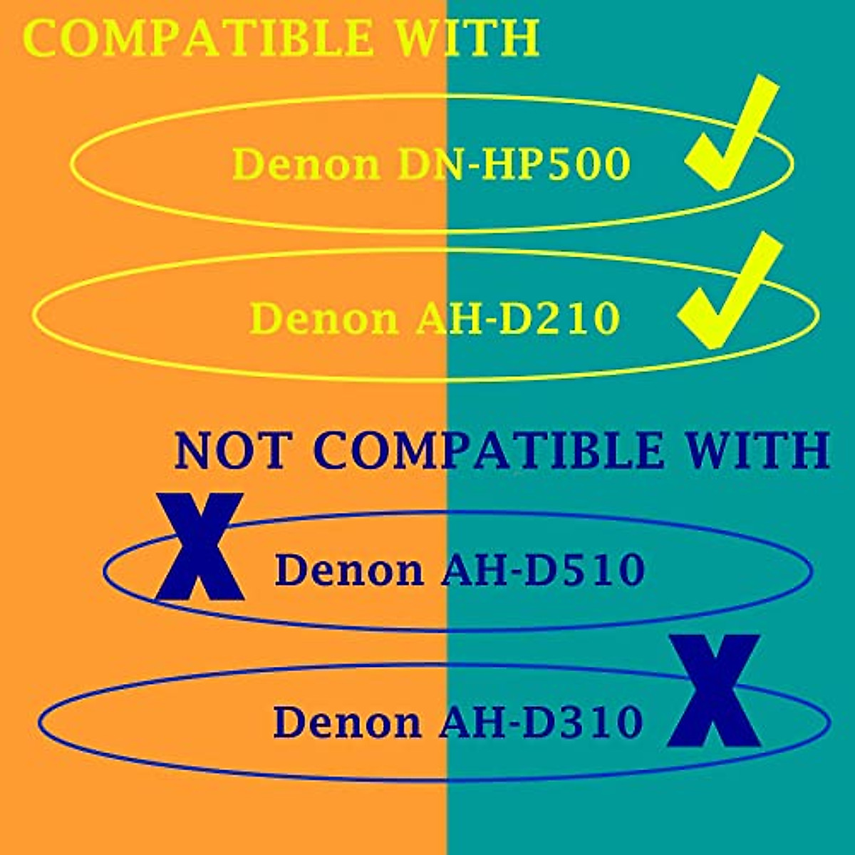 TaiZiChangQin DN-HP500 Upgrade Ear Pads Ear Cushions Replacement Compatible with Denon DN-HP500 AH-D210 Headphone Fabric Earpads Black