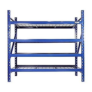 Pro-Lift Garage Storage Shelves - Heavy Duty 4-Tier Adjustable Metal Wire Shelving Units with 8000 lbs Total Capacity for Garage Basement Racking Organization - 72" H X 77" W X 24" D
