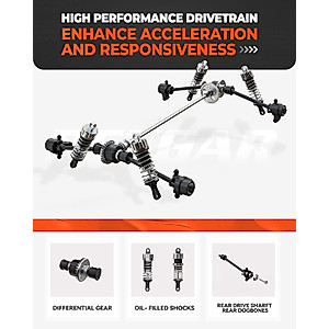 BEZGAR HB121 Hobby Grade 1:12 Scale RC Trucks, 4WD High Speed 45 Km/h All Terrains Electric Toy Off Road Sand Rall Buggy RC Truck RC Monster Car with Rechargeable Batteries for Boys Kids and Adults