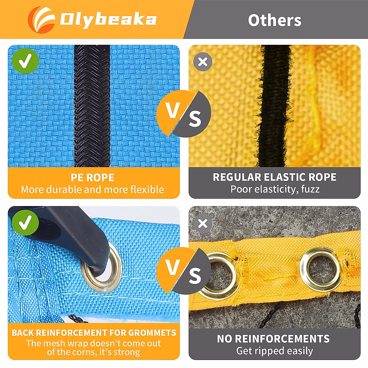 Olybeaka All-in-one Portable Badminton Net Pickleball Net Height Adjustable Kids' Volleyball Net Set for Backyard Beach Driveway Include 4 Aluminum Badminton Rackets + 2 Pickleball Paddles (10 ft)