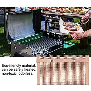 Vifemify 2pcs BBQ Mesh Bag High Temperature Resistant BBQ Bag 14x24cm Healthy and Environmental Friendly Non Toxic and Odourless