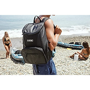 RTIC Lightweight Backpack Cooler, Black, 15 Can, Portable Insulated Bag, for Men & Women, Great for Day Trips, Picnics, Camping, Hiking, Beach, or Park