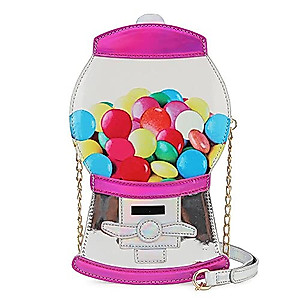 ENJOININ Gumball Machine Shaped Handbag for Women Novelty Crossbody Bag Cute Cartoon Girls' Shoulder Bag