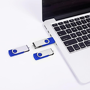 EASTBULL 2GB Flash Drive 100 Bulk USB 2.0 Fast Speed Flash Drives Pack Swivel USB Drives Pack (Blue)
