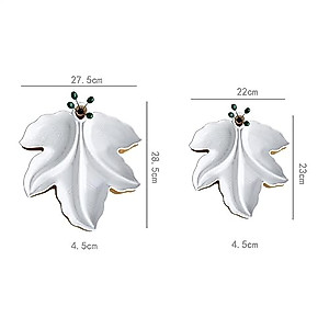 Snack Bowls Porcelain Divided Appetizer Tray Reusable 4 Sections Candy Snack Salad Dessert Dried Fruit Nut Plate White Dinnerware (Color : A, Size : Large)