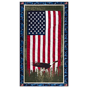 Whistler Studios All American We The People 24" Panel Multi, Fabric by The Yard