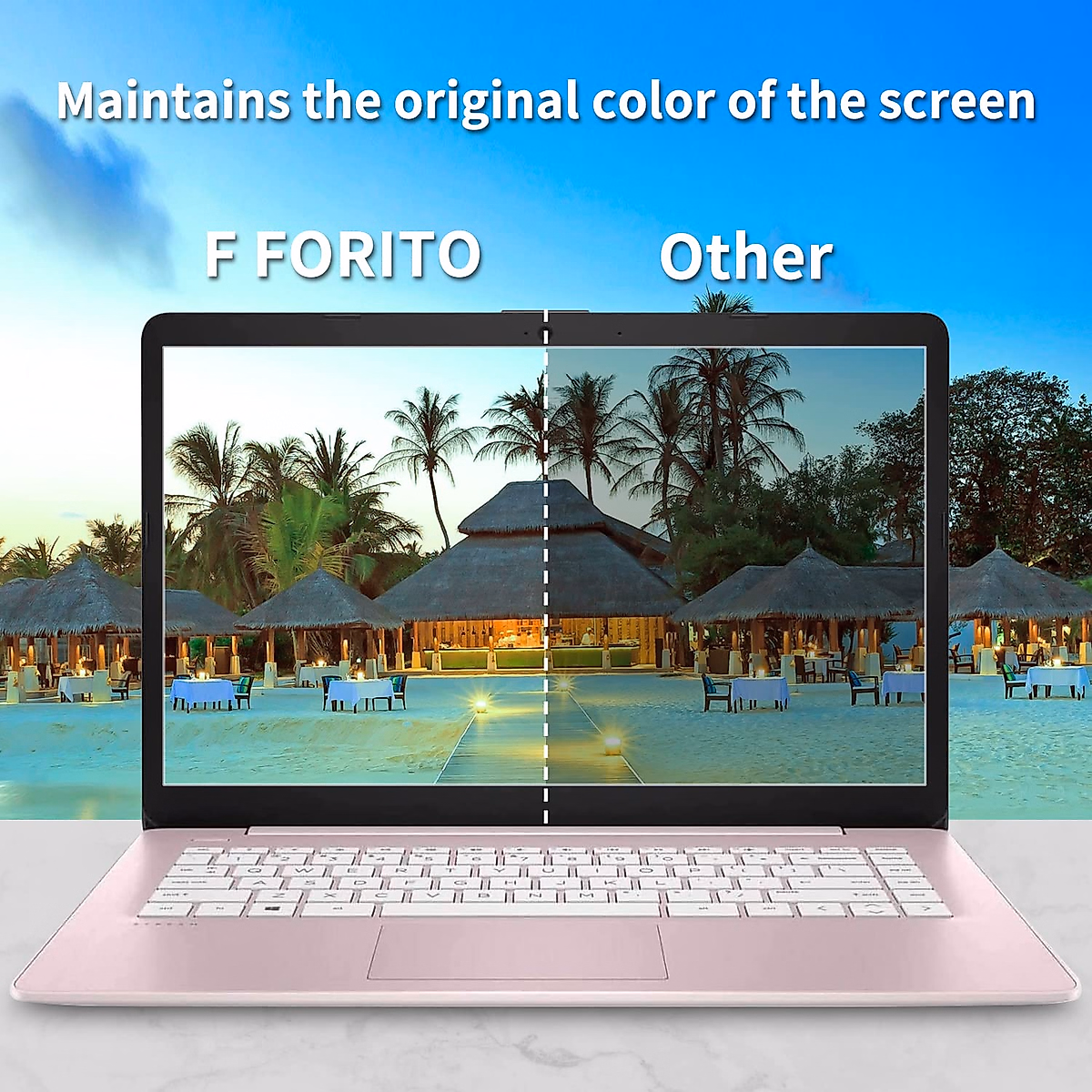 F FORITO 2 Pack 14 inch Anti Glare Laptop Screen Protector, Anti Scratch & Anti Fingerprint Screen Filter Compatible with 14" HP/DELL/ASUS/Acer/Samsung/Lenovo/Toshiba with 16:9 Aspect Ratio Laptop