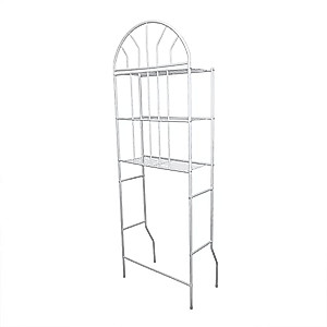 3-Shelf Bathroom Organizer Over The Toilet Storage, 3-Tier Over The Toilet Bathroom Shelf, Bathroom Space Saver Organizer Rack, Freestanding Above Toilet Stand for Bathroom, Restroom, Laundry