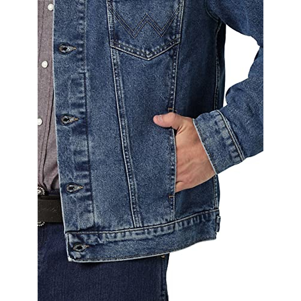 Wrangler Men's Cowboy Cut Western Unlined Denim Jacket, Stonewash, XX-Large