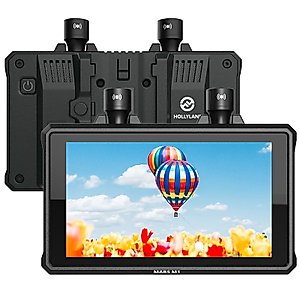 Hollyland Mars M1 [Official] 5.5” Camera Field Monitor Video Transmitter Receiver HDMI SDI Transmission System, 1000nit 3D LUT LCD Touch, 450FT Range 0.08s Latency, 2 Set