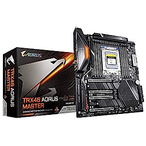 GIGABYTE TRX40 AORUS Master (sTRX AMD TRX40/Fins-Array Heatsink/16+3 Phases Infineon Digital VRM/3x PCIe 4.0x4 M.2/Intel WiFi 6/5GbE+1GbE LAN/E-ATX/AMD Motherboard)