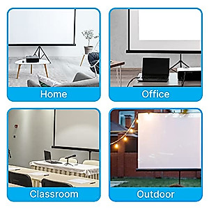 Pyle Universal Projector Screen w/Stand - 60-Inch Floor Standing Portable Fold-Out Rollup Matte for Projection, Includes Tripod, Great for Indoor/Outdoor Presentation, Quick Assembly