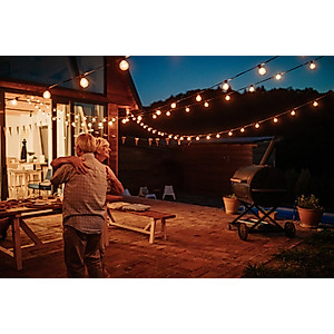 Spacelumen 2200K G40 LED Light Bulbs Replacement, 1W E12/C7 Screw Base Socket Glass Globe Warm White Light Bulbs for Indoor Outdoor String Lights 25 Pack