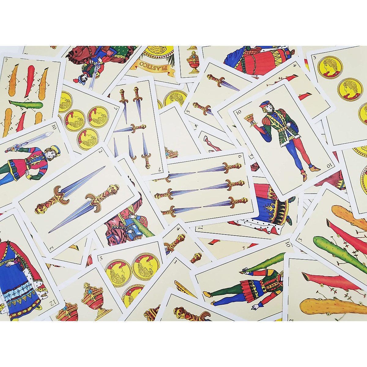 2 Decks Spanish Playing Cards Cartas Españolas, Baraja Española, Briscas Cards Puerto Rico, Mexican Playing Cards, Plastico Spanish Cards, Barajas Espanolas Plasticas(with Playing Card Boxes)