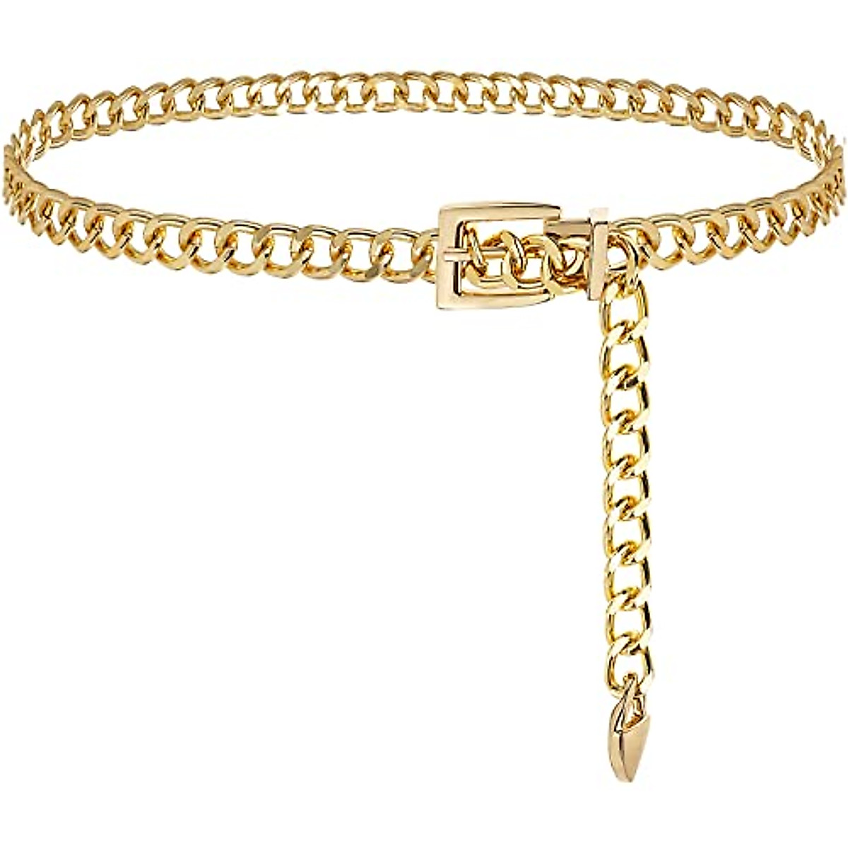 Suyi Chain Belts for Women Girls Metal Waist Belt for Dresses Plus Size 130CM Gold